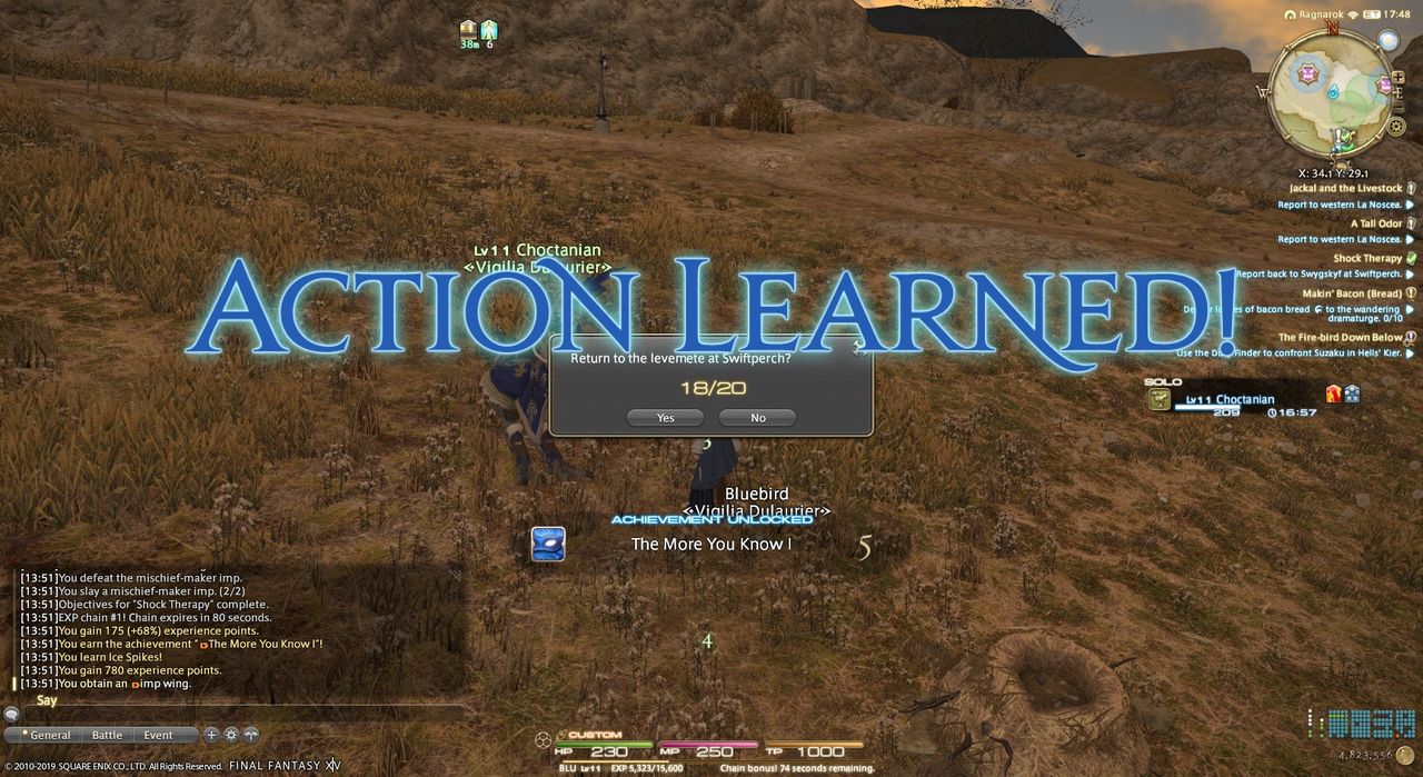 BLU spell learning